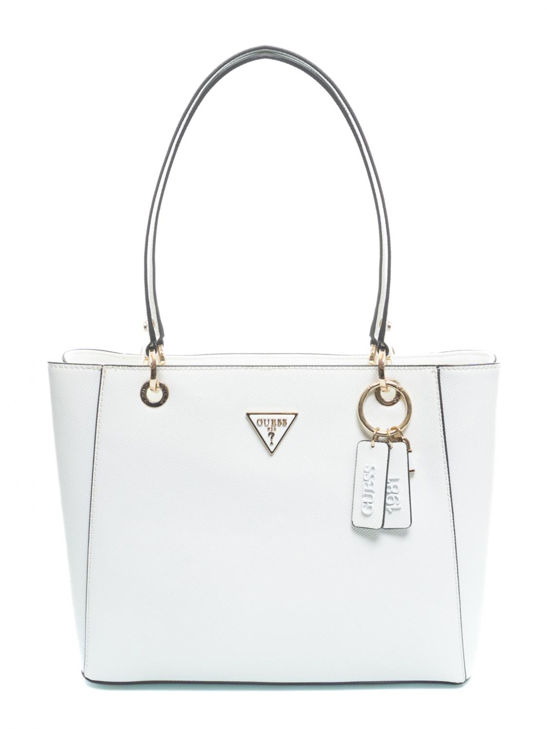 Guess Noelle Borsa Shopper Saffiano White - Acquista A Prezzi Outlet!