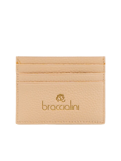 PORTA CARD BRACCIALINI basic porta carte credito pelle BEIGE ND scelta ...