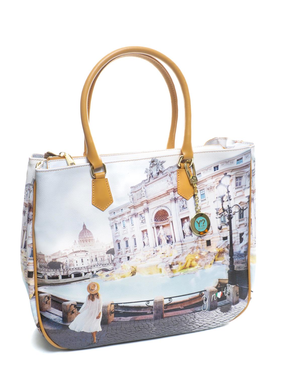 Ynot Yesbag Tote Bag Capiente Roma Trevi - Acquista A Prezzi Outlet!