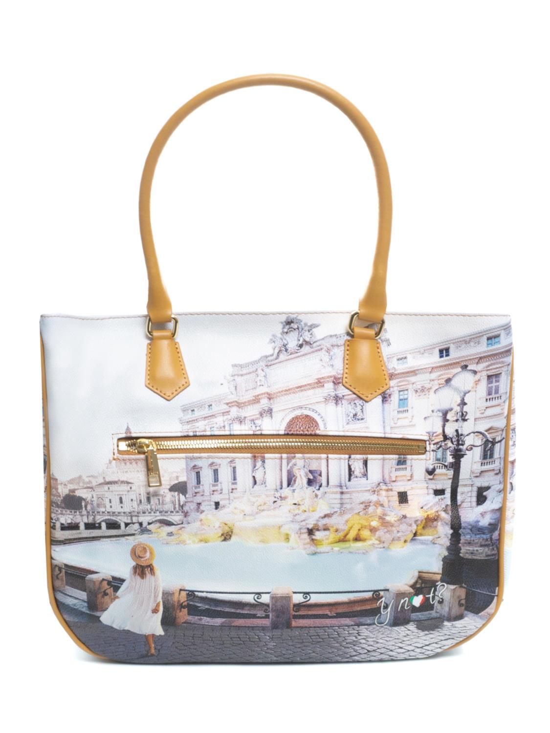 Ynot Yesbag Tote Bag Capiente Roma Trevi - Acquista A Prezzi Outlet!