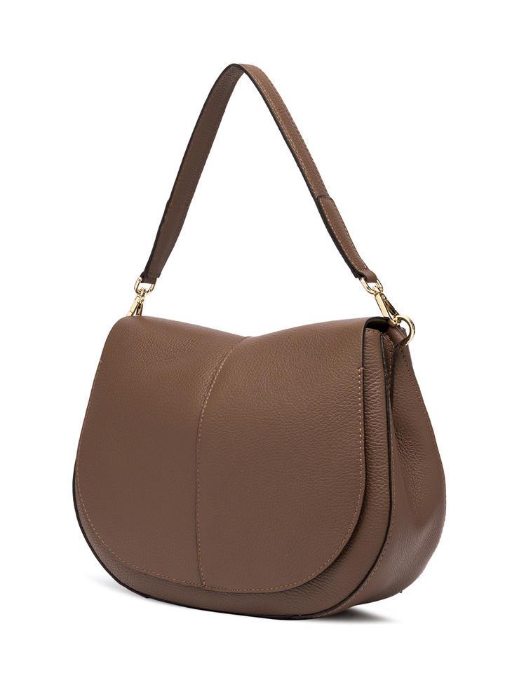 Gianni Chiarini Helena Round Borsa A Spalla In Pelle Castoro - Acquista Su Le Sac Outlet!