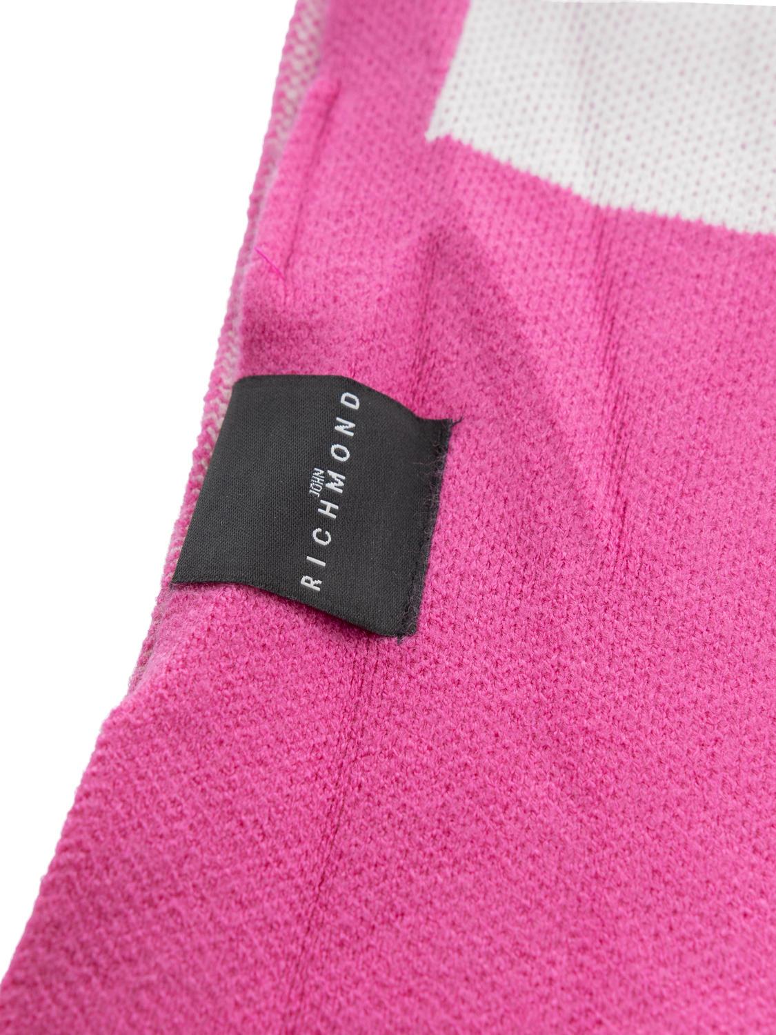 John Richmond Zamig Sciarpa Maxi Logo Fuxia - Acquista A Prezzi Outlet!